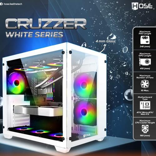Jual HOSE Cruzzer White Series - Mid Tower Gaming Case - Kota Denpasar ...