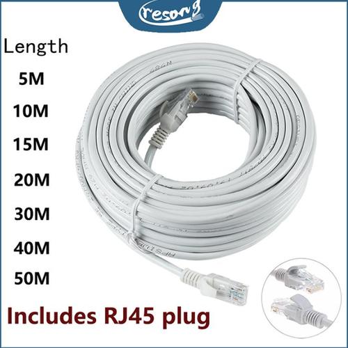 Jual Resong 5M 10M 15M 20M 30M 40M 50M CAT5 RJ45 Kabel Ethernet Kabel ...