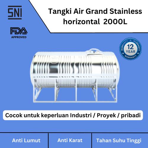 Jual Tangki Tandon Toren Air Tedmond Grand Stainless 2000 L Horizontal ...