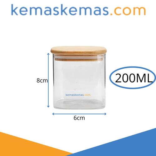 Jual Toples Kaca Mini Neron Square Glass Jar Tube Kaca Kotak Tutup ...