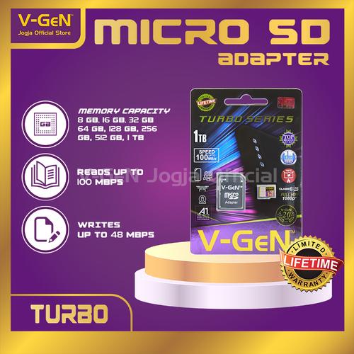 Jual Micro SD V-GeN Turbo 8GB - 128GB +ADAPTER Original - Resmi - 8 gb ...