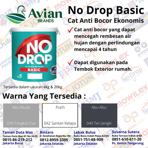 Jual Cat Anti Bocor NO DROP BASIC Warna Abu Muda 039 Tongkol Cue 4kg ...