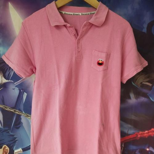 Jual Sesame Street Elmo Pink Polo Shirt Kaos Original Second Tee Cewek ...