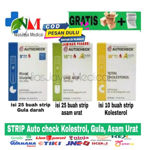 Jual Strip Autocheck cholesterol-Gula darah asam urat-Strip Autocheck ...