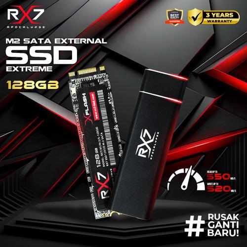 Jual SSD M2 SATA EXTERNAL 128GB RX7 / ENCLOSURE M2 SATA + M2 SATA 128GB ...
