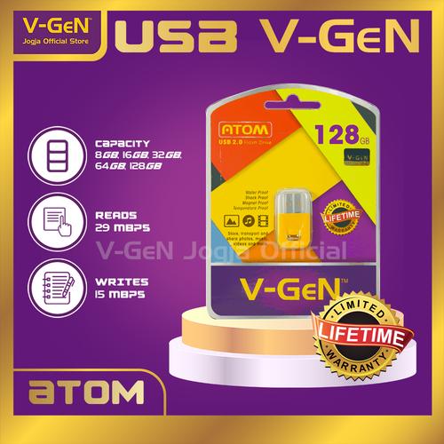 Jual Flashdisk V-GeN Atom 8GB - 128GB Original - 16 gb, Putih - Kab ...