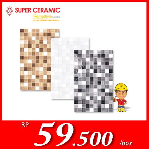 Jual ASIA TILE 25x40 Keramik Dinding - Eton Basic / Eton Brown / Eton ...