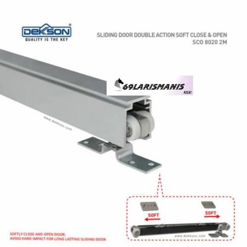 Jual Rel Pintu Sliding Double Action SCO 8020 2M 80Kg Dekkson /Soft ...