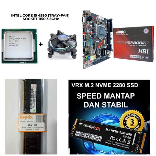 Jual Paket Processor Intel Core i5 4590 Gen 4 H81 Socket LGA 1150 NVME ...