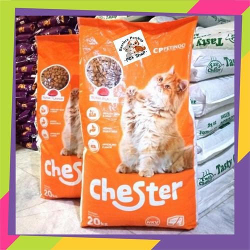 Jual GOJEK Chester Cat Food Tuna All Stage 20 kg Mirip Bolt Cat Food ...