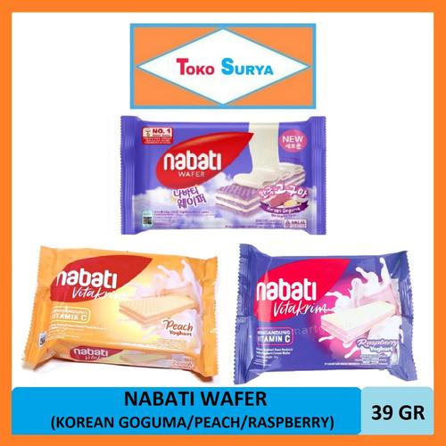 Jual Nabati Wafer Korean Goguma/Peach Yoghurt/Raspberry Yoghurt 40gr ...