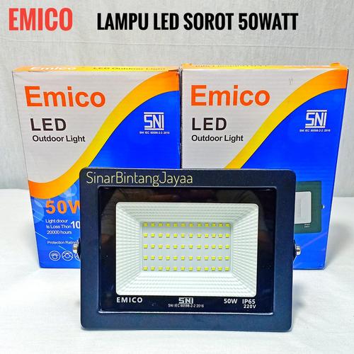 Jual EMICO Lampu LED Sorot 50 Watt / Lampu Tembak EMICO 50 Watt Putih ...