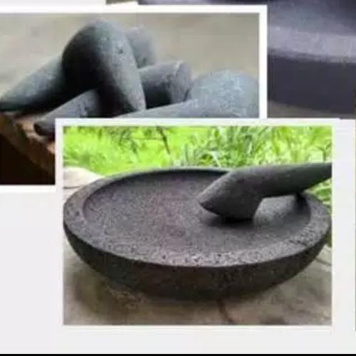 Jual Cobek BESAR set dengan ulekan cabe cabai BATU ASLI 32cm - Jakarta ...