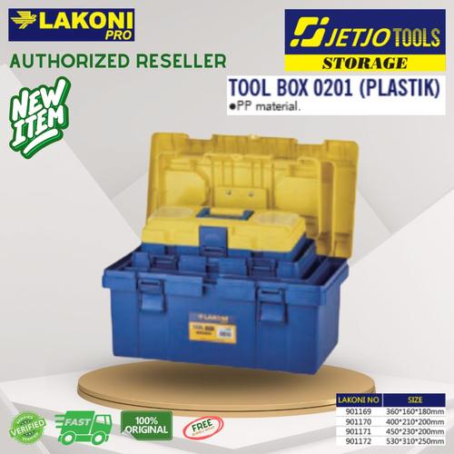 Jual JETJO TOOLS Lakoni Pro Toolbox Tool Box Plastik 53x31x25 901172 ...