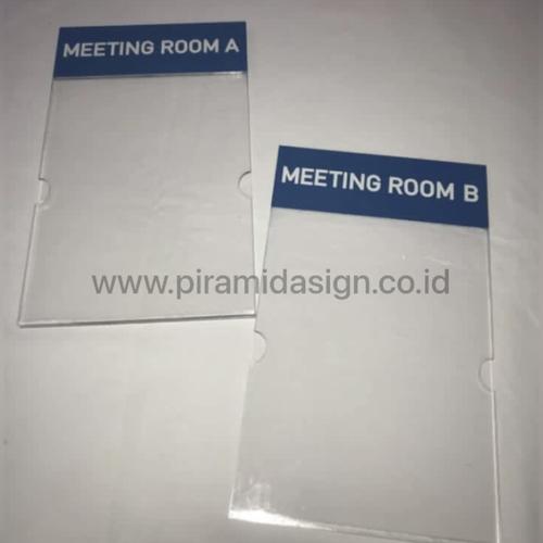Jual horizontal untuk a4 sign board gambar papan meeting room nama ...