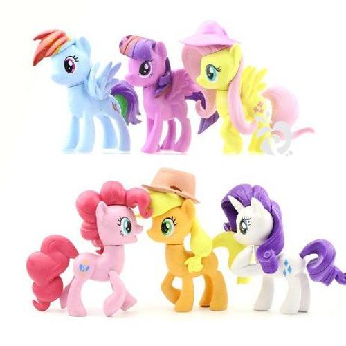 Jual My Little Pony hip Figure Set 6 Mainan Kuda Poni Miniatur Topper ...