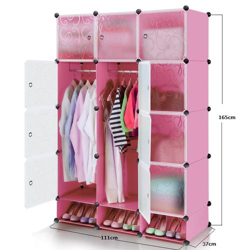 Jual Lemari plastik serbaguna rak baju anak rak sepatu kartun 12 pintu ...