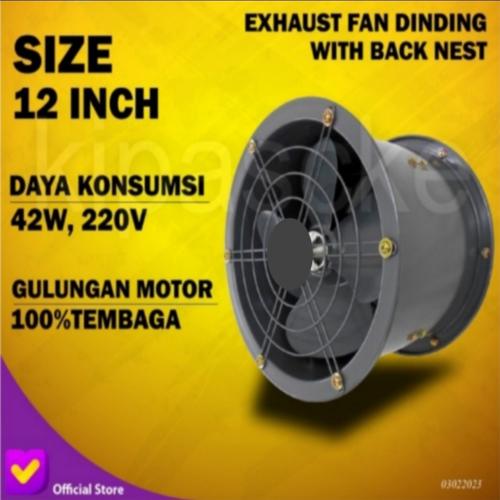 Jual Drum Fan 12"inch Drum Blower Tabung Axial Drum Blower Gedung ...