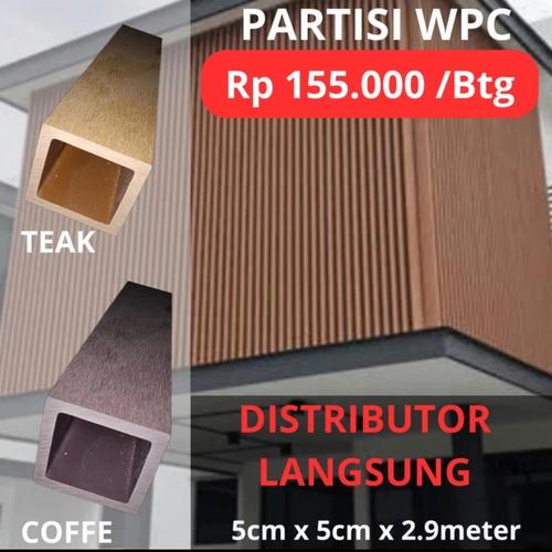 Jual partisi wpc Decking hollo 5cm x 5cm x 2,9m - Teak - Jakarta ...