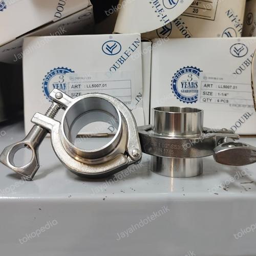 Jual Clamp ferrule sanitary ss304 set 1.5 inch / klem ferrule sanitary ...