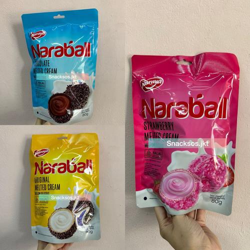 Jual [SMALL 80G] NARAYA NARABALL ORIGINAL MELTED CREAM STRAWBERRY ...