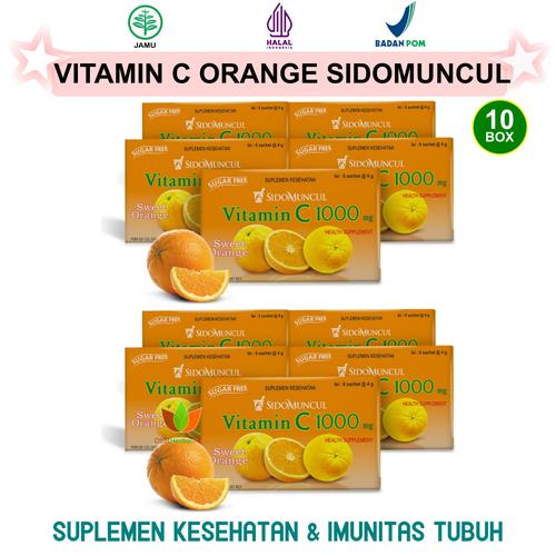 Jual SUPLEMEN VITAMIN C 1000 MG SIDOMUNCUL SWEET ORANGE 10 BOX 60 ...