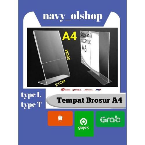 Jual TEMPAT BROSUR / TENT HOLDER / TENT CARD AKRILIK DISPLAY UKURAN A4 - Jakarta Barat ...