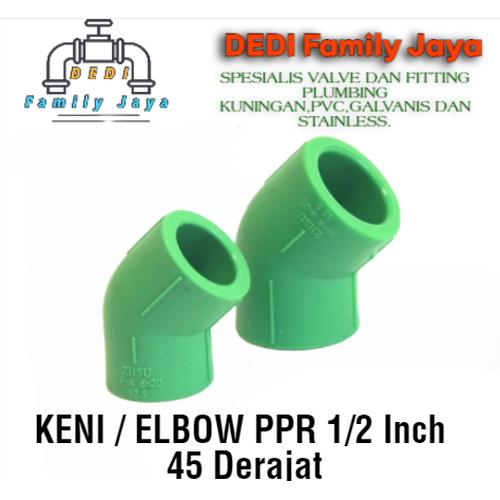 Jual KENI / ELBOW 1/2 Inch PPR 45 DERAJAT - Jakarta Pusat - DEDI Family ...