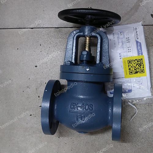 Jual globe valve 5k 21/2"/globe valve 5k-65 onda/globe valve cast iron ...