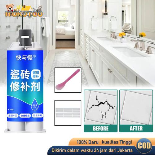 Jual Pasta Lem Dempul AB Perbaikan Ubin Keramik Porselen Retak Eelhoe ...