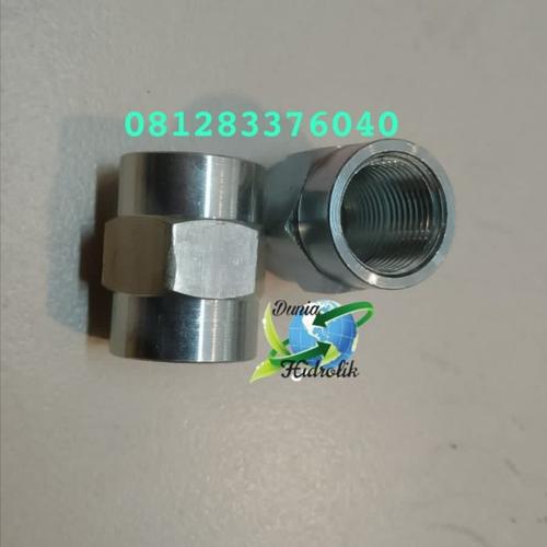 Jual DOUBLE NEPPLE FEMALE 1/4 / SOCK DRAT DALAM LURUS 1/4 - Jakarta ...