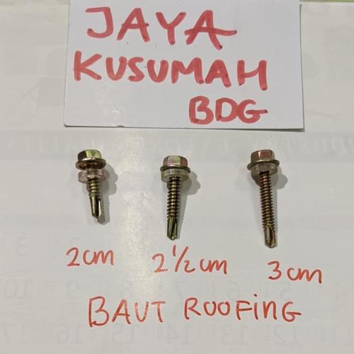 Jual Baut Roofing 2.5 cm / Baja Ringan / Self Drilling Screw Ruping ...