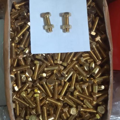 Jual baut mur Kuningan brass 6x60 hexsagon bolt nut Kuningan - Jakarta ...