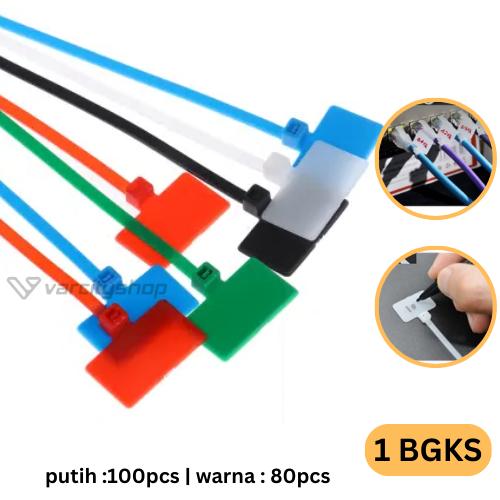 Jual Kabel Tis Label Marker Cable Ties Name Tag Label Tali Pengikat ...