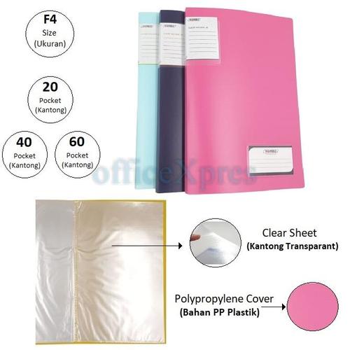 Jual Map Plastik / Clear Holder / File Dokumen Keeper F4 Folio 20 ...