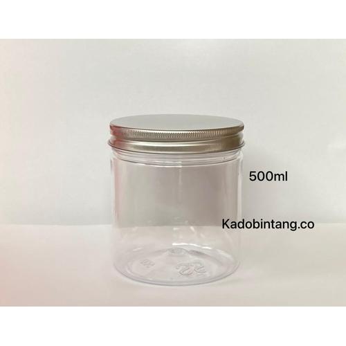 Jual Toples JAR Plastik Tutup Alumunium Ulir Cylinder 500ML - Kota ...