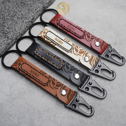 Jual Keychain Leather Grafir Custom Nama Tribal Series Gantungan Kunci ...