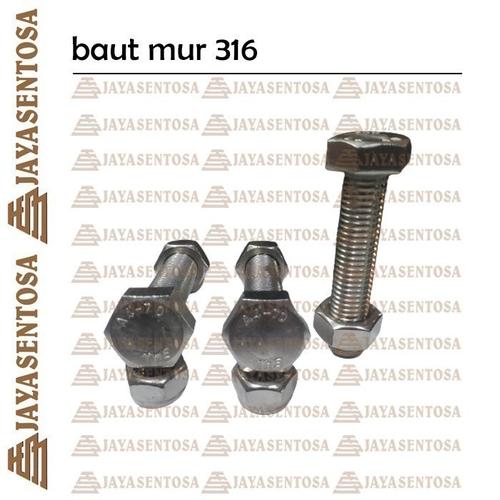 Jual Baut Mur 316 M8 X 20 | BM Stainless M8 X 20 A4 - 70 - Jakarta ...