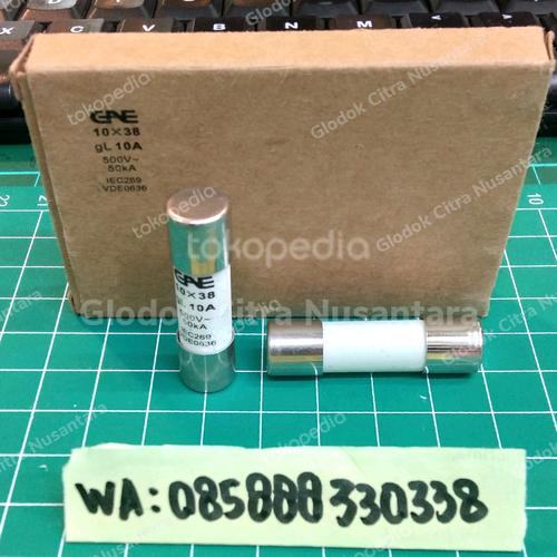 Jual GAE Ceramic Cartridge Fuse 10x38 10A 500VAC 50kA gL - Jakarta ...