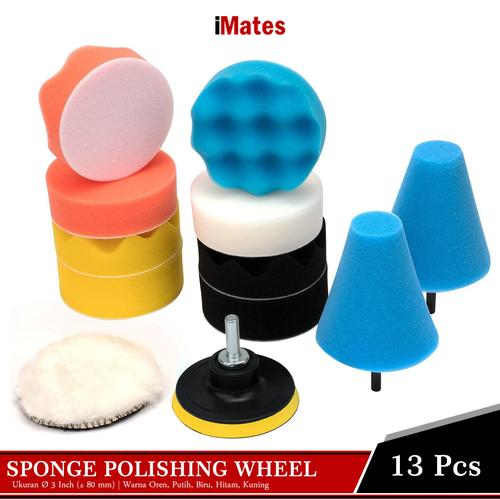 Promo Spons Kerucut Busa Poles Body Velg 3 Inch Sponge Polishing Cone ...