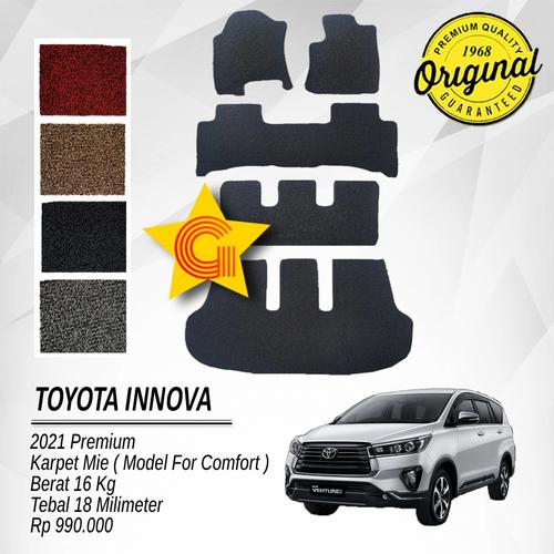 Jual Karpet Toyota Innova Reborn 2019-2021 Bihun Premium 18mm Fullset H ...