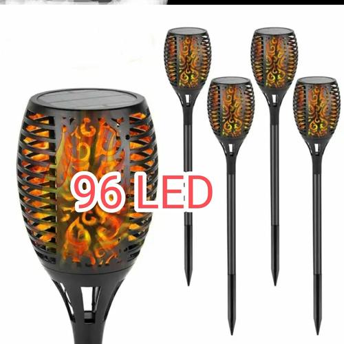 Jual Lampu obor 96 led tenaga surya/ solar cell lampu api taman tancap ...