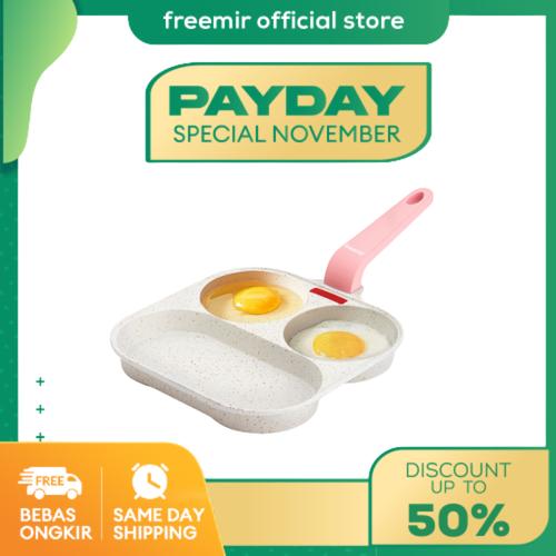 Promo freemir Wajan 3 Sekat 19 CM Frying Pan Anti Lengket Serbaguna Wok ...