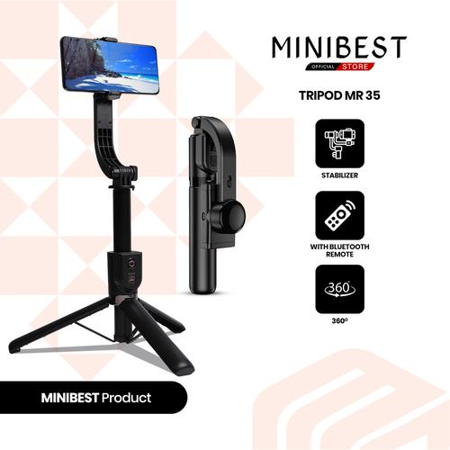 Promo MINIBEST MR35 Tongsis Tripod Gimbal Stabilizer Bluetooth Selfie ...
