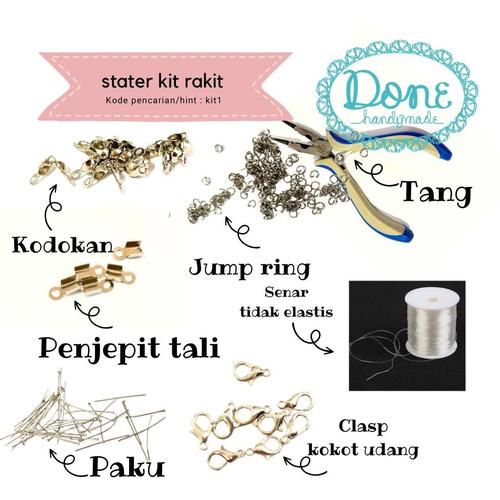Promo Done handymade stater kit manik beads tools kit KIT001 - gold, tanpa tang - Jakarta Barat ...