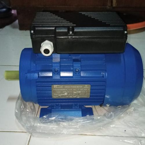 Jual Dinamo Elektrik Motor Bonzer 4P 0.75KW 1HP 1Phase B3 Foot Mounted ...