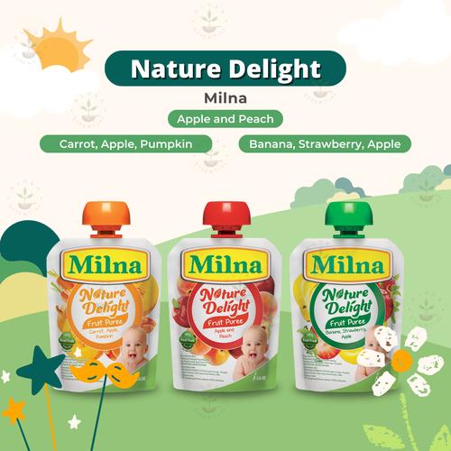 Promo Milna Nature Delight Fruit Puree 80gr - Makanan Mpasi Bayi ...