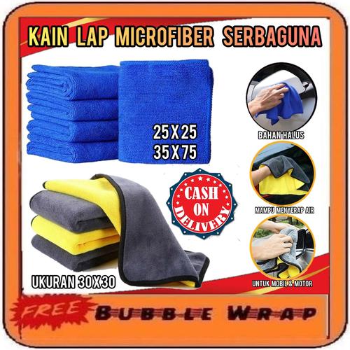 Jual KAIN LAP / HANDUK Mikrofiber Lap Pengering MOBIL DAN MOTOR 25 x 25 ...