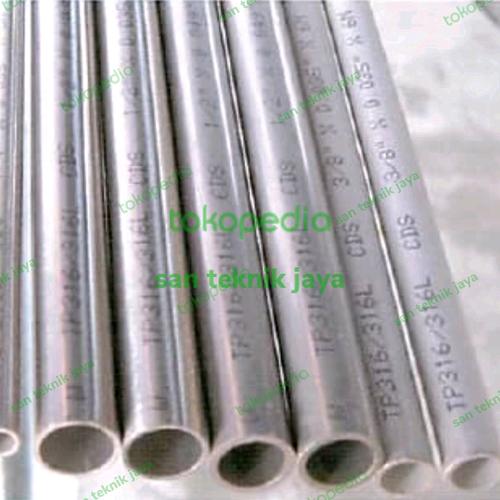 Jual pipa tubing stainless OD 16mm ID 12mm panjang 1 meter SS316L ...
