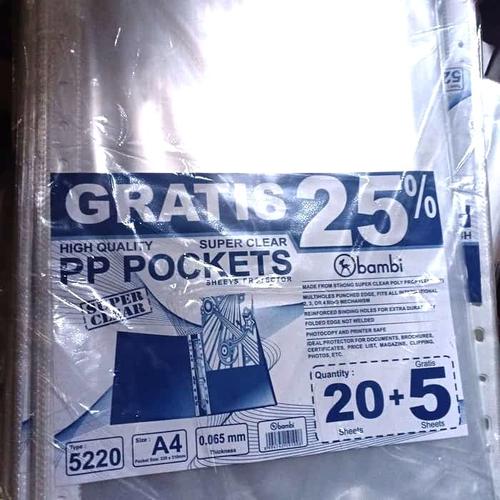 Jual PP pocket Bambi A4/F4 (pack) isi 100pcs - Folio - Jakarta Selatan ...